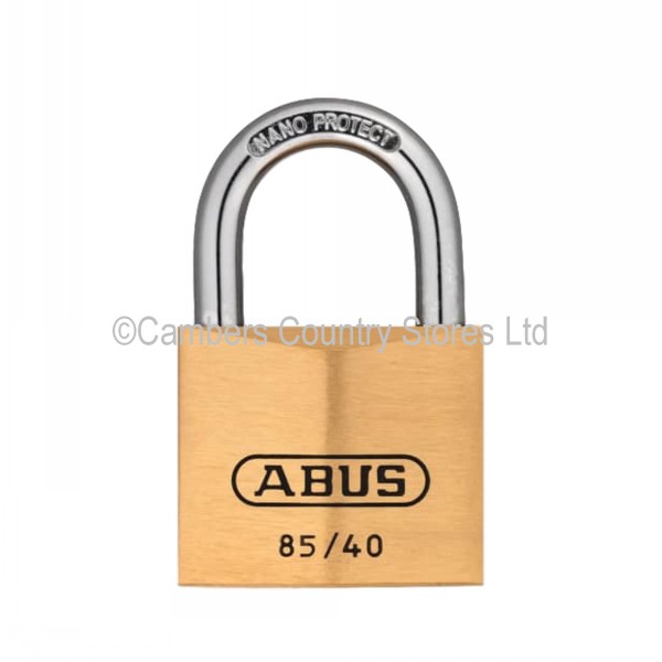 Abus Padlock 85/40 Brass 40mm | Cambers Country Store